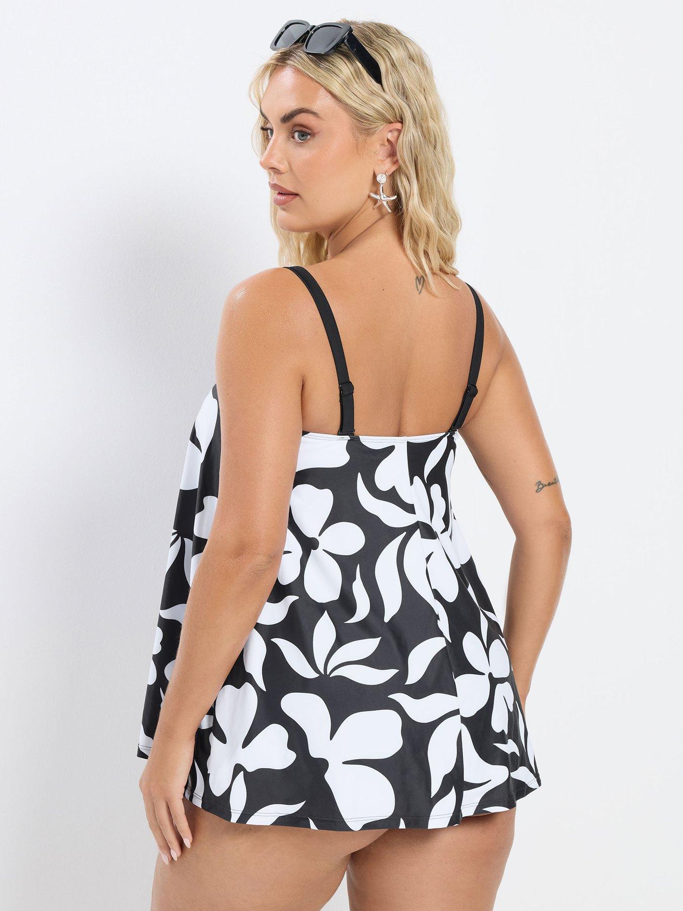 Yours Curve Abstract Floral A-line Tankini | Very