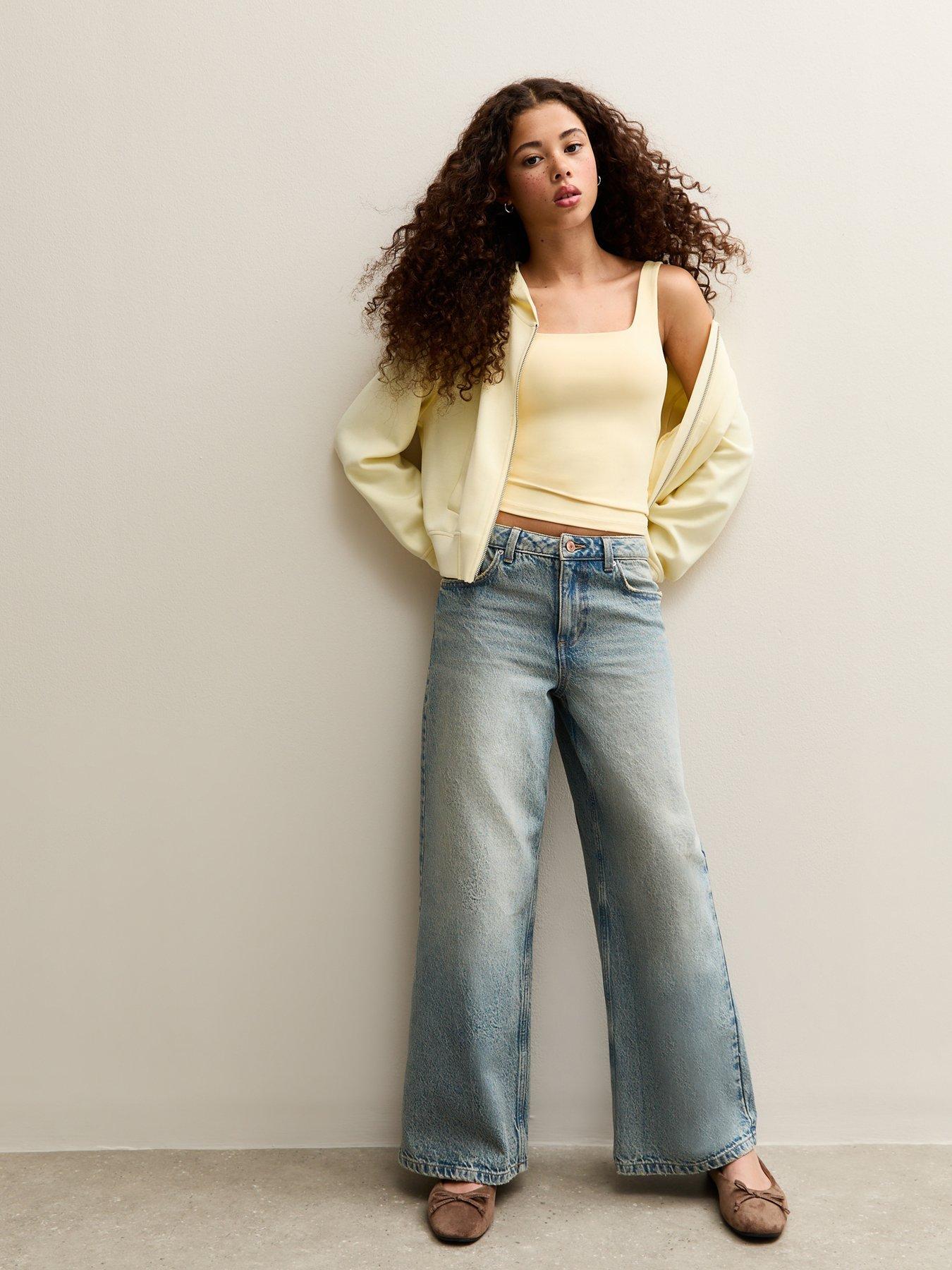 New Look 915 Slinky Square Neck Vest Top - Light Yellow | Very