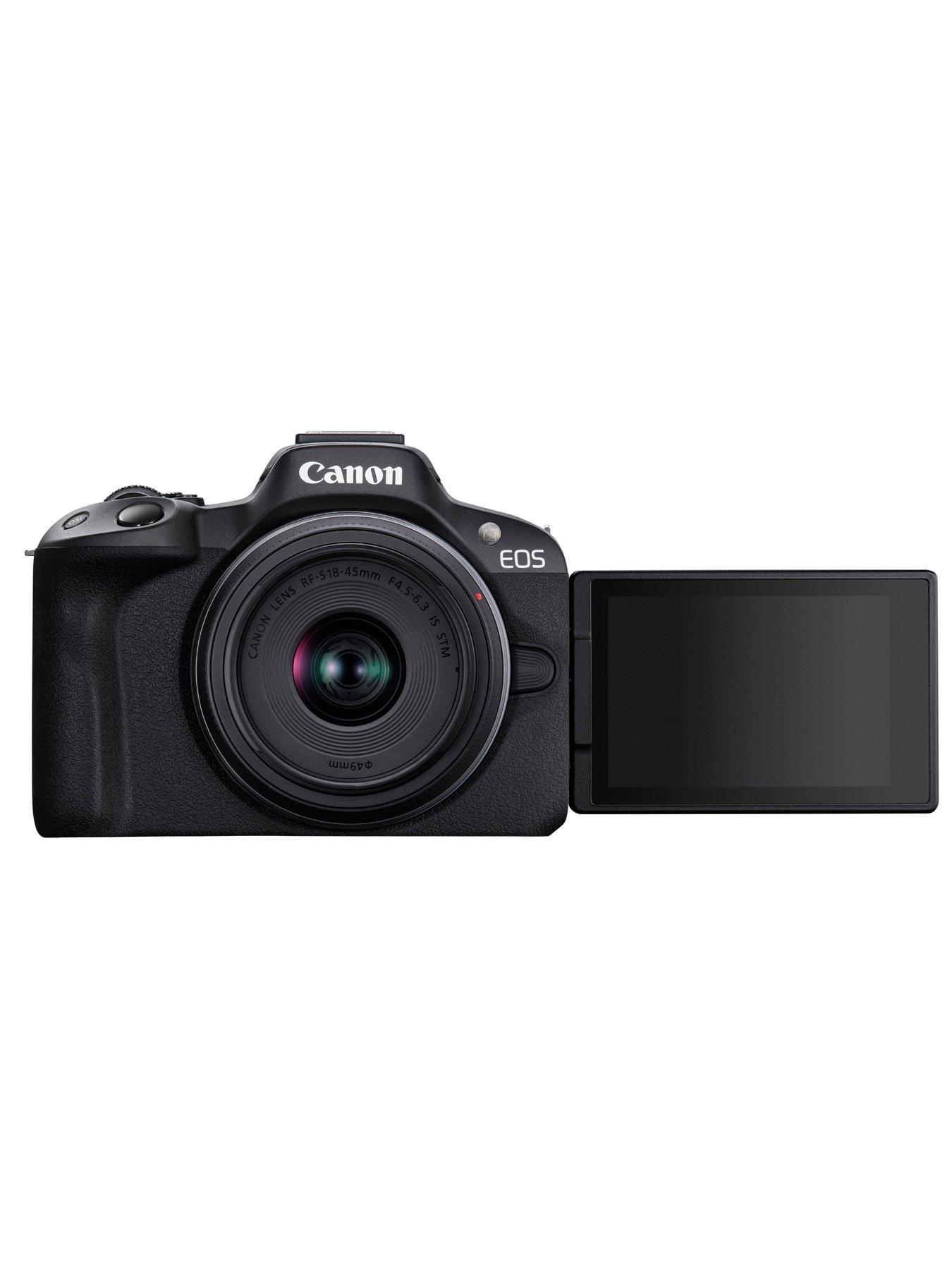 Canon EOS R50 Camera Kit inc Canon RF-S 18-45mm Lens, Sandisk 128GB SD ...