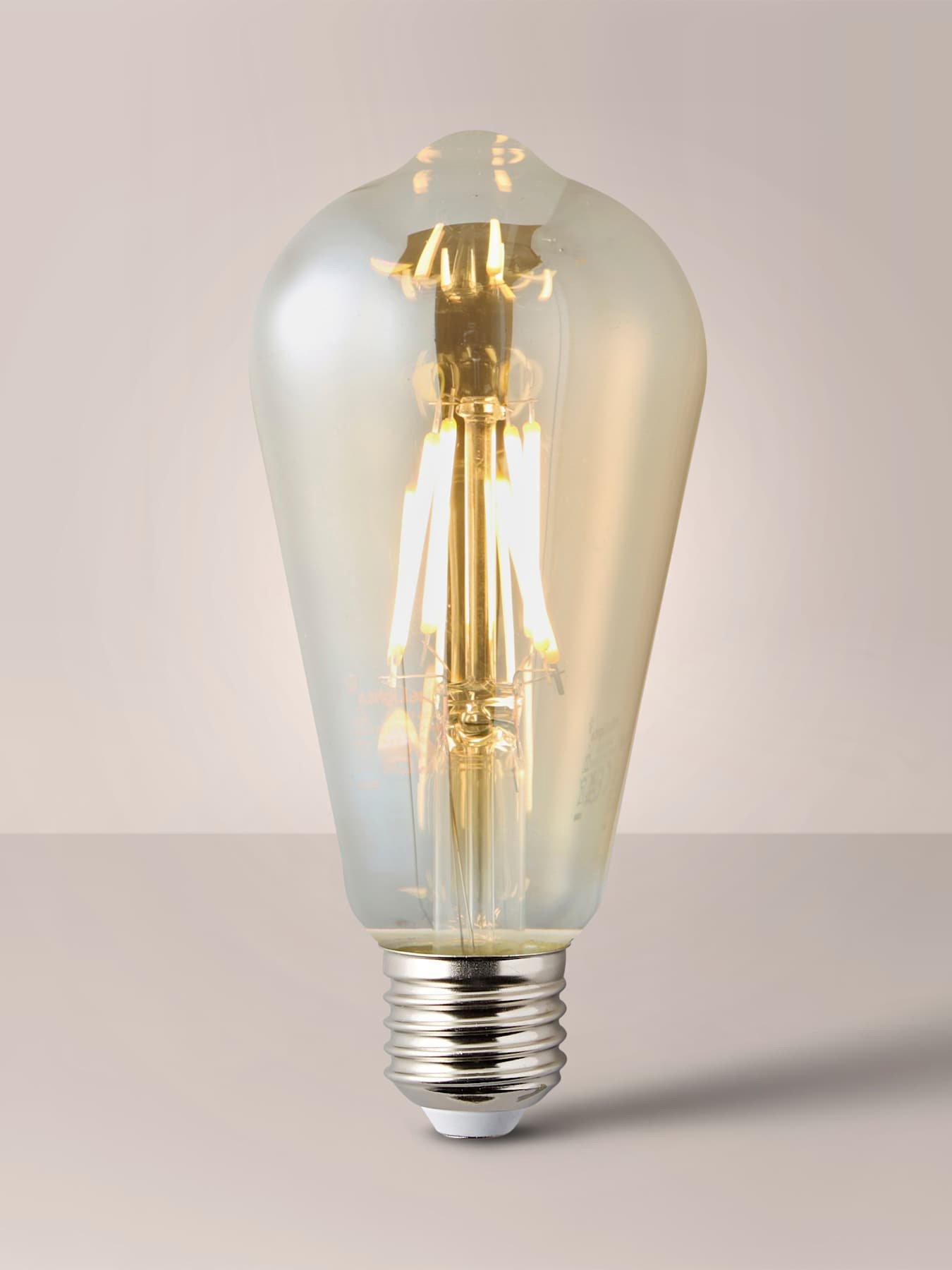 ValueLights Pack of 3 E27 4W LED Filament Pear Shaped Light Bulbs | Very