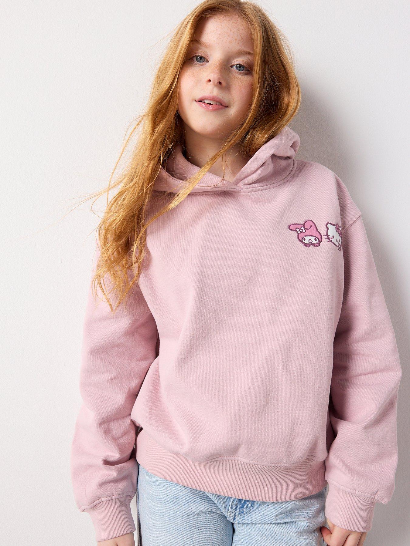 Mango Girls Hello Kitty Back Print Hoodie - Pink | Very
