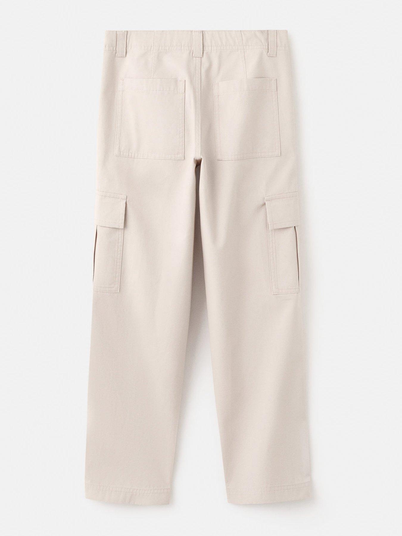 Mango Boys Wide Fit Combat Trousers - Light Beige | Very
