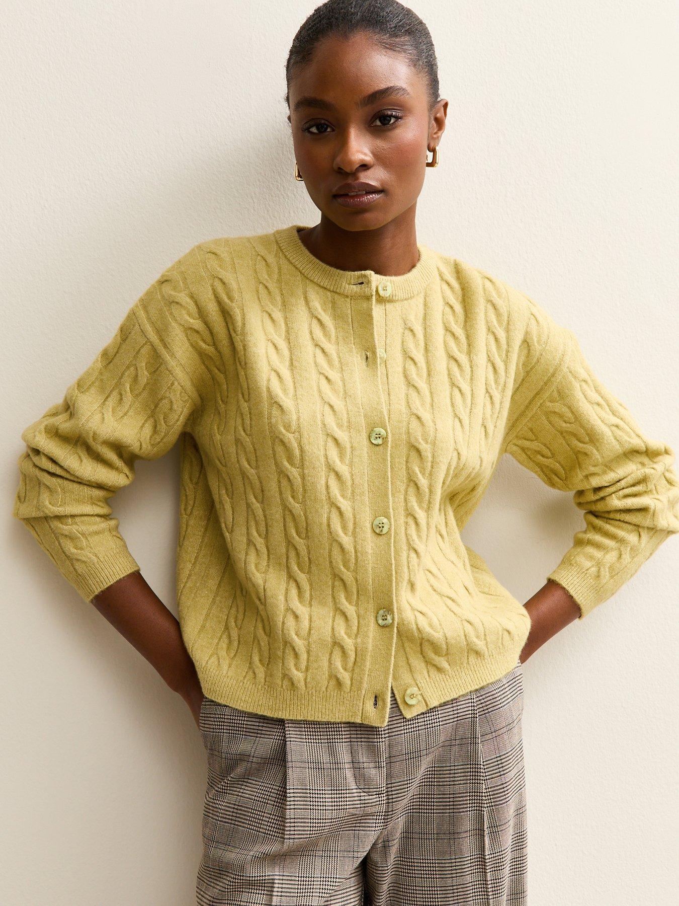 New Look Cable Knit Cardigan - Green | Very
