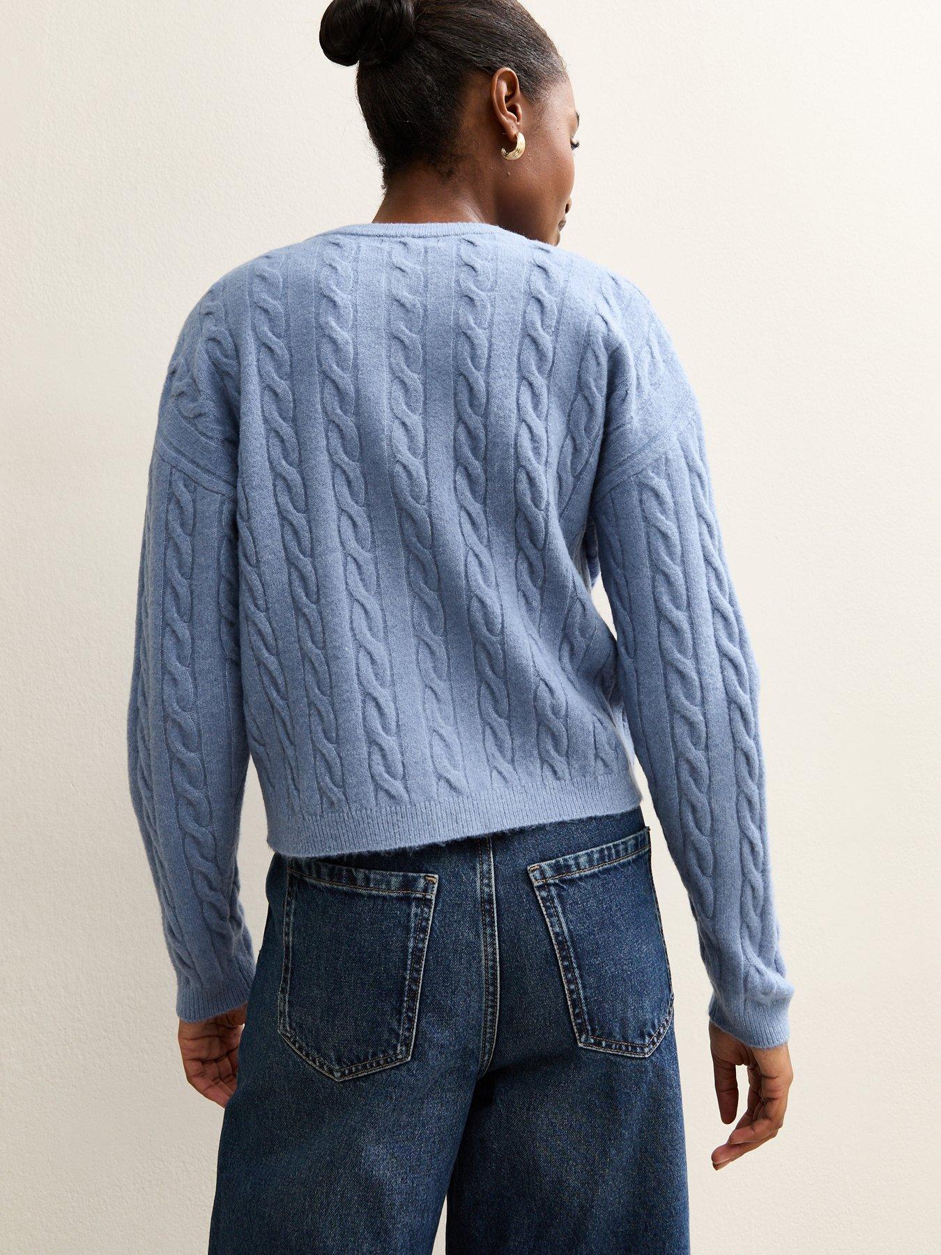 New Look Cable Knit Cardigan - Blue | Very