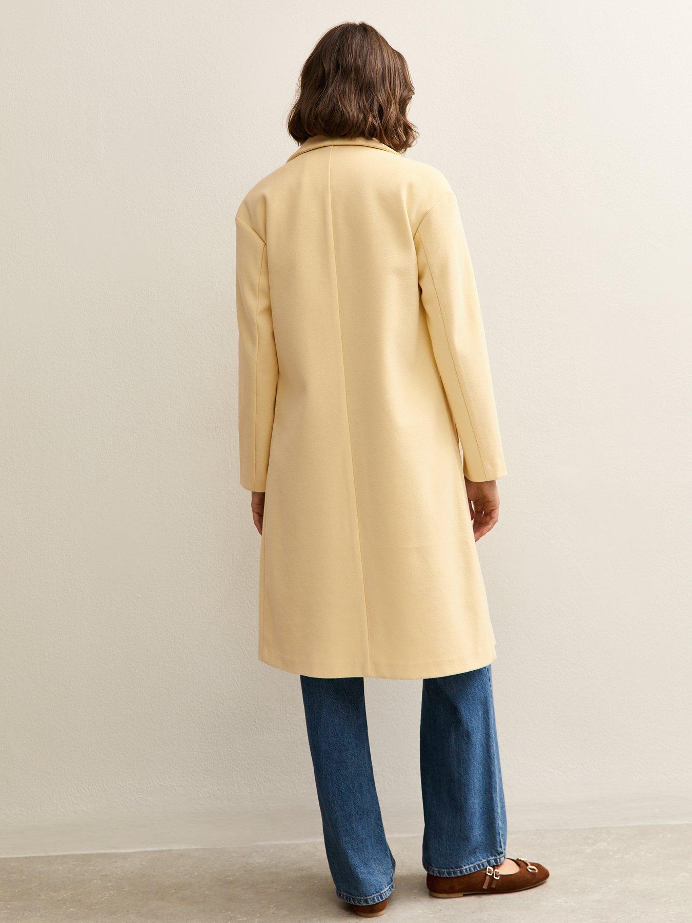 New Look Open Front Longline Coat - Light Yellow | Very