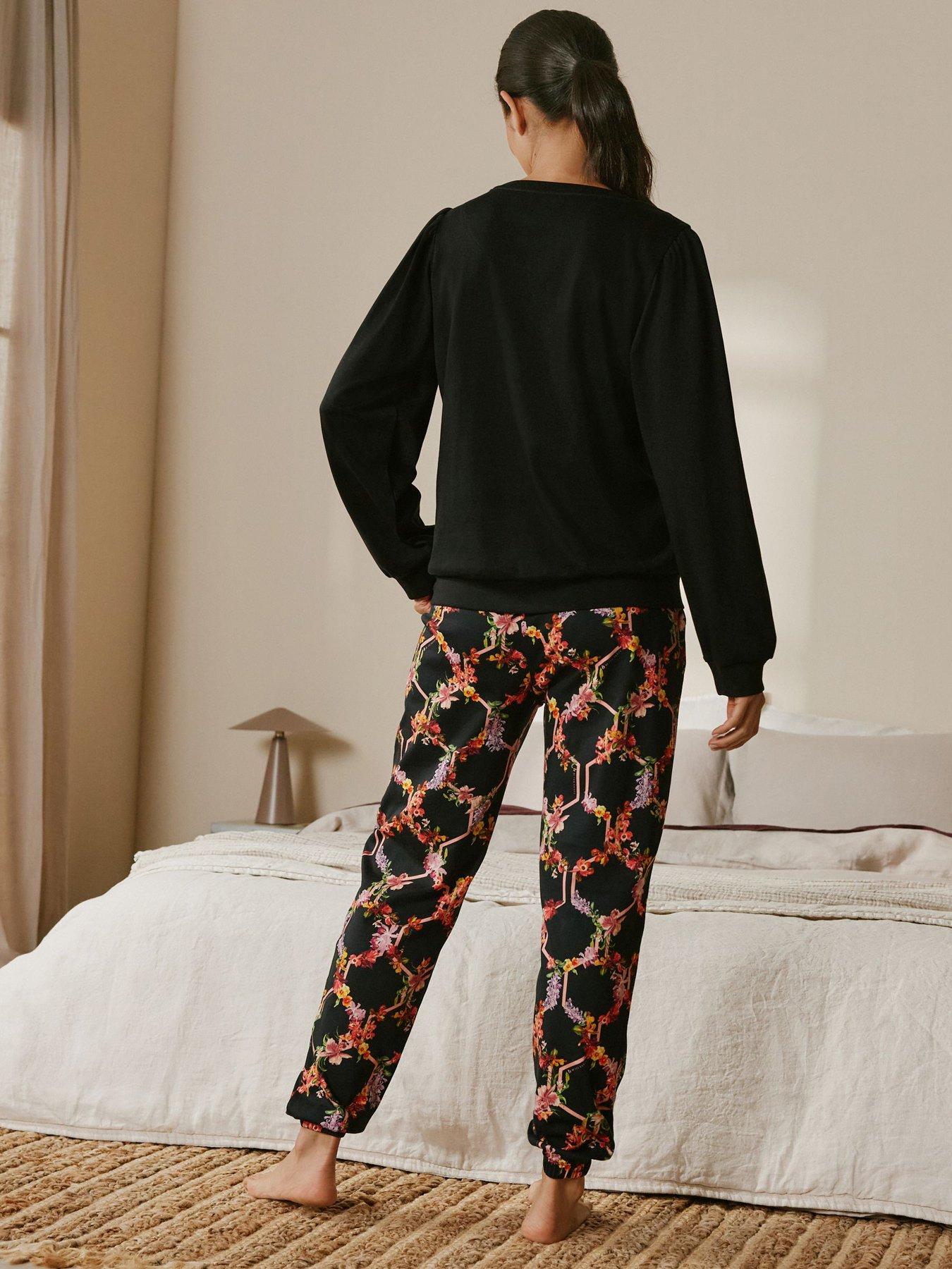 B By Ted Baker Floral Pyjama Set - Black | Very