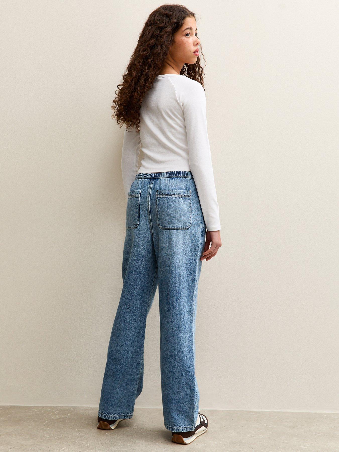 New Look 915 Girls Drawstring Waist Jeans - Blue | Very