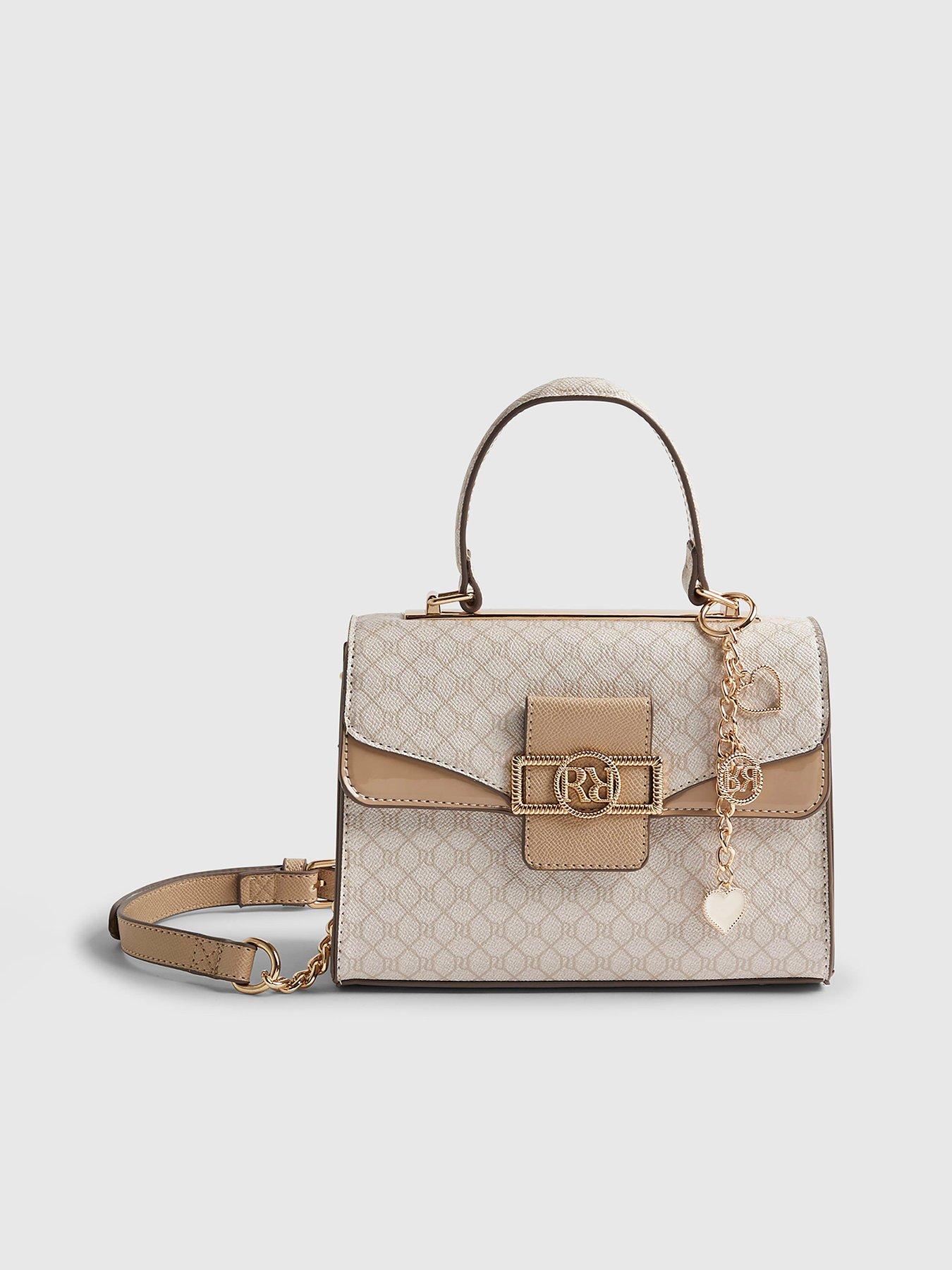 River Island Monogram Panelled Mini Tote Bag - Beige | Very