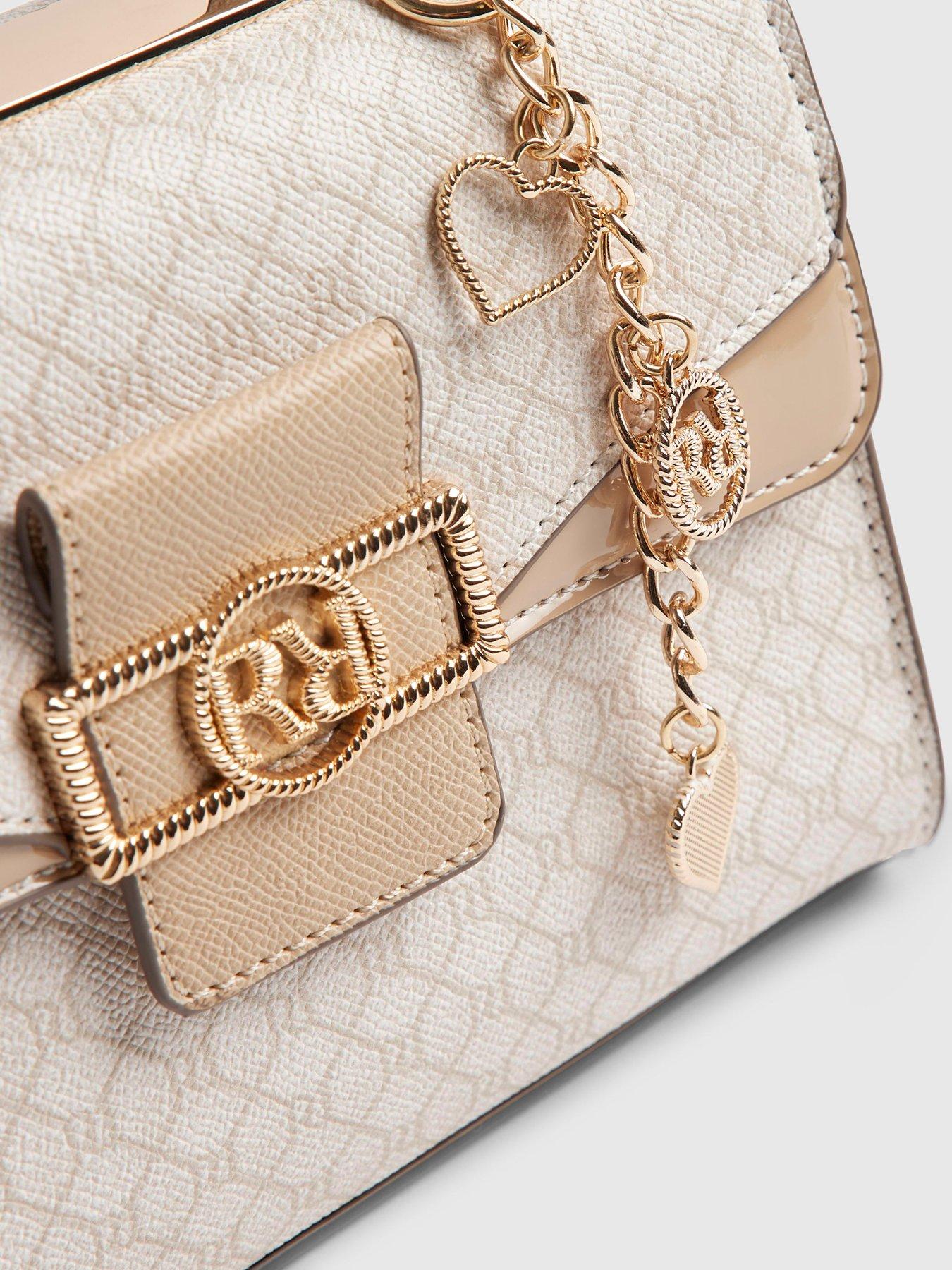 River Island Monogram Panelled Mini Tote Bag - Beige | Very