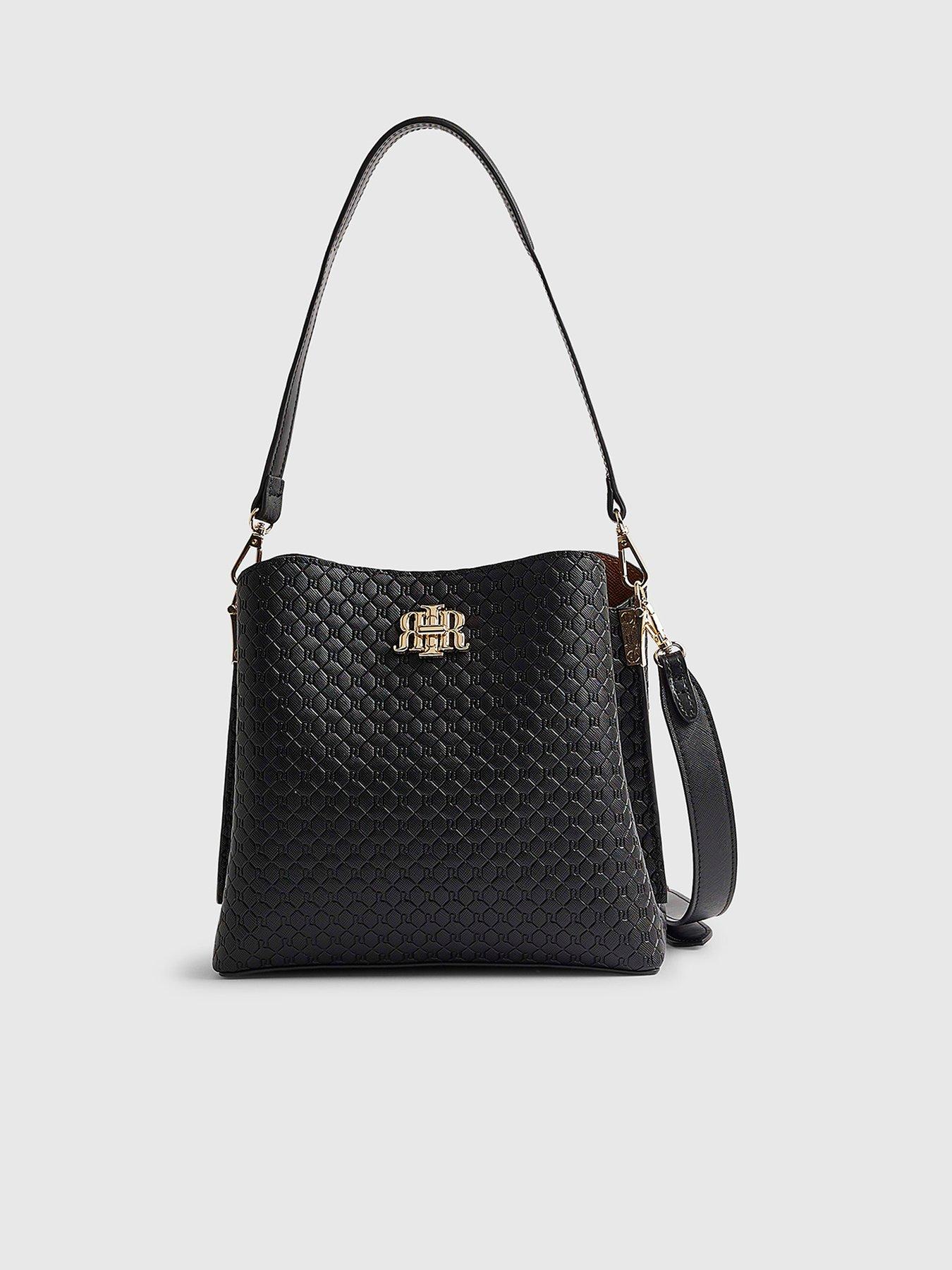 River Island Monogram Bucket Bag - Black | Very