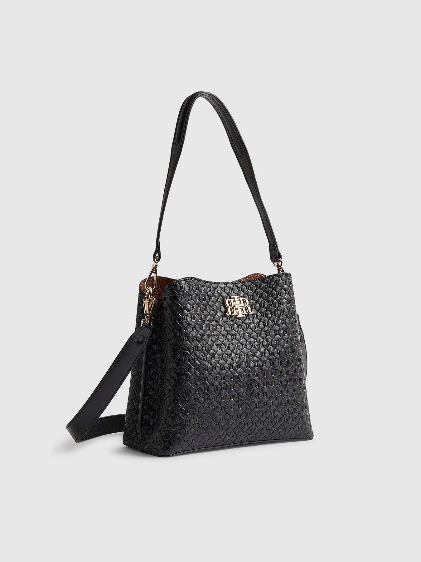 River Island Monogram Bucket Bag - Black | Very