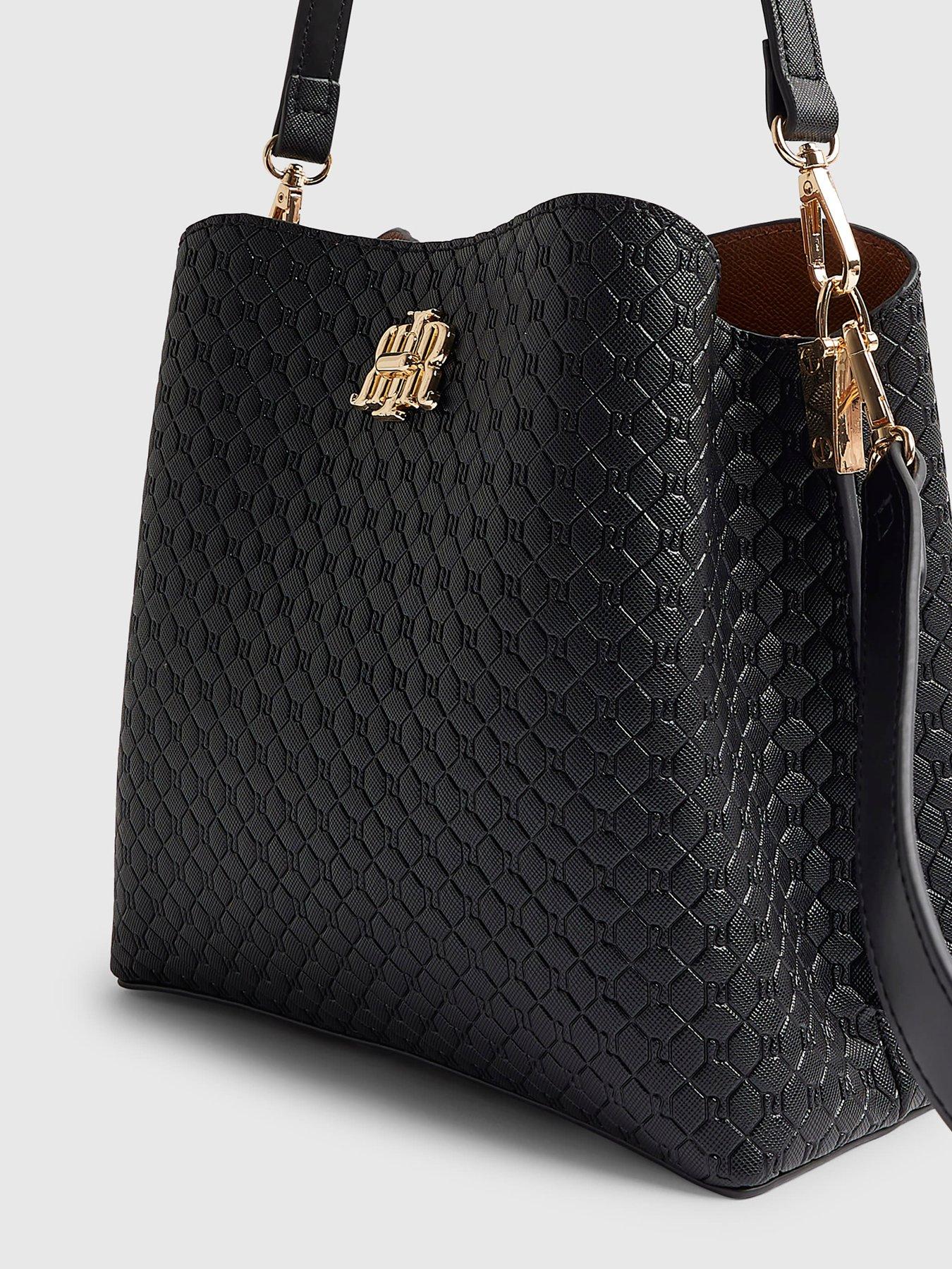 River Island Monogram Bucket Bag - Black | Very