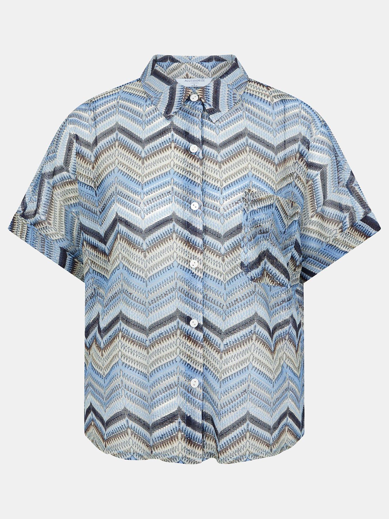 Accessorize Zig Zag Crochet Shirt - Multi | Very