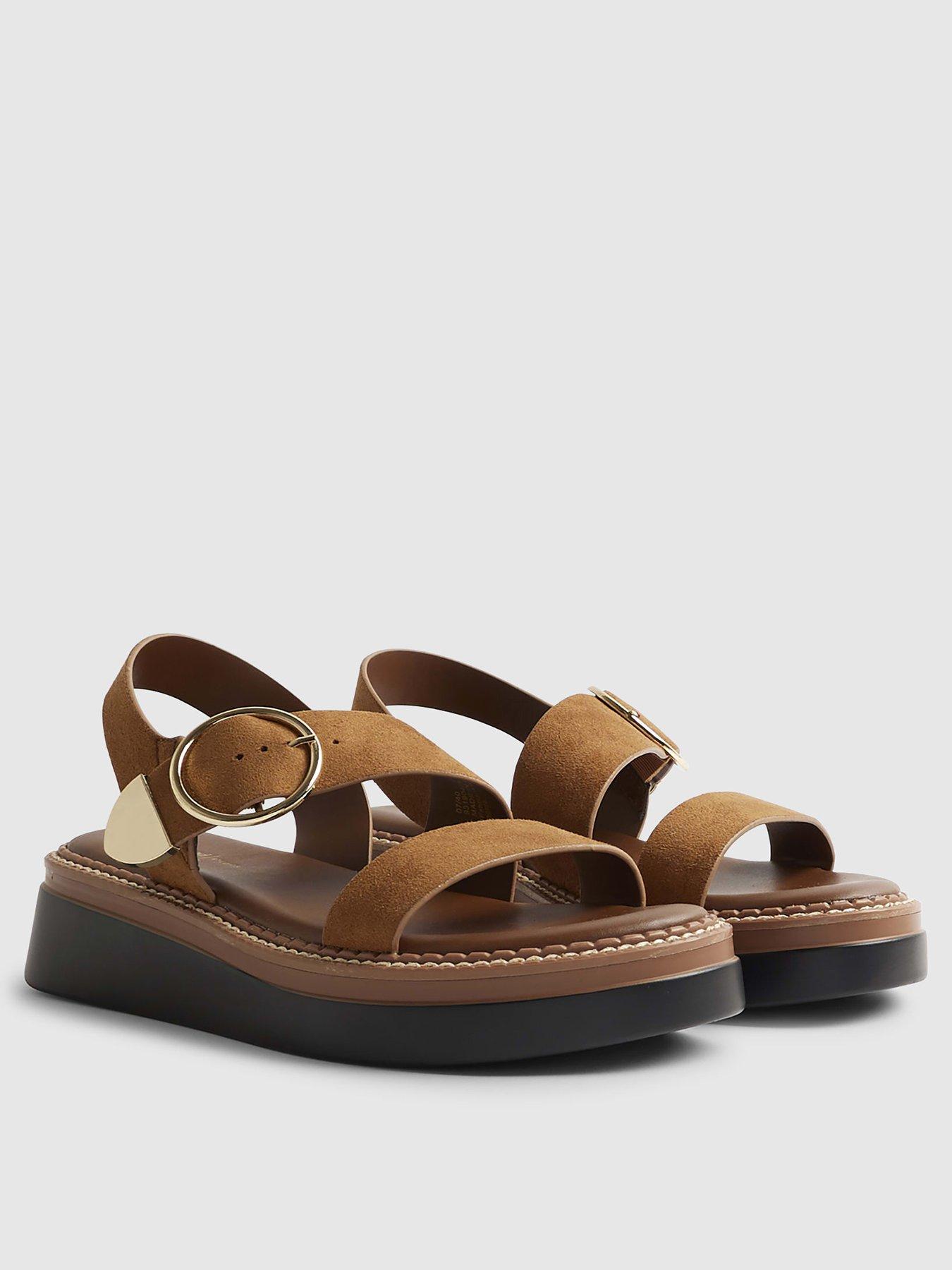 River Island Wide Ring Block Flatform - Brown | Very