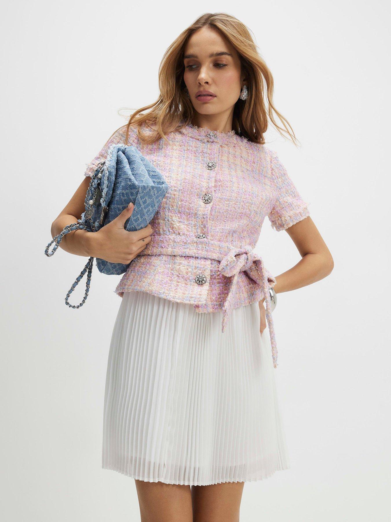 River Island Boucle Hybrid Mini Dress - Pink | Very