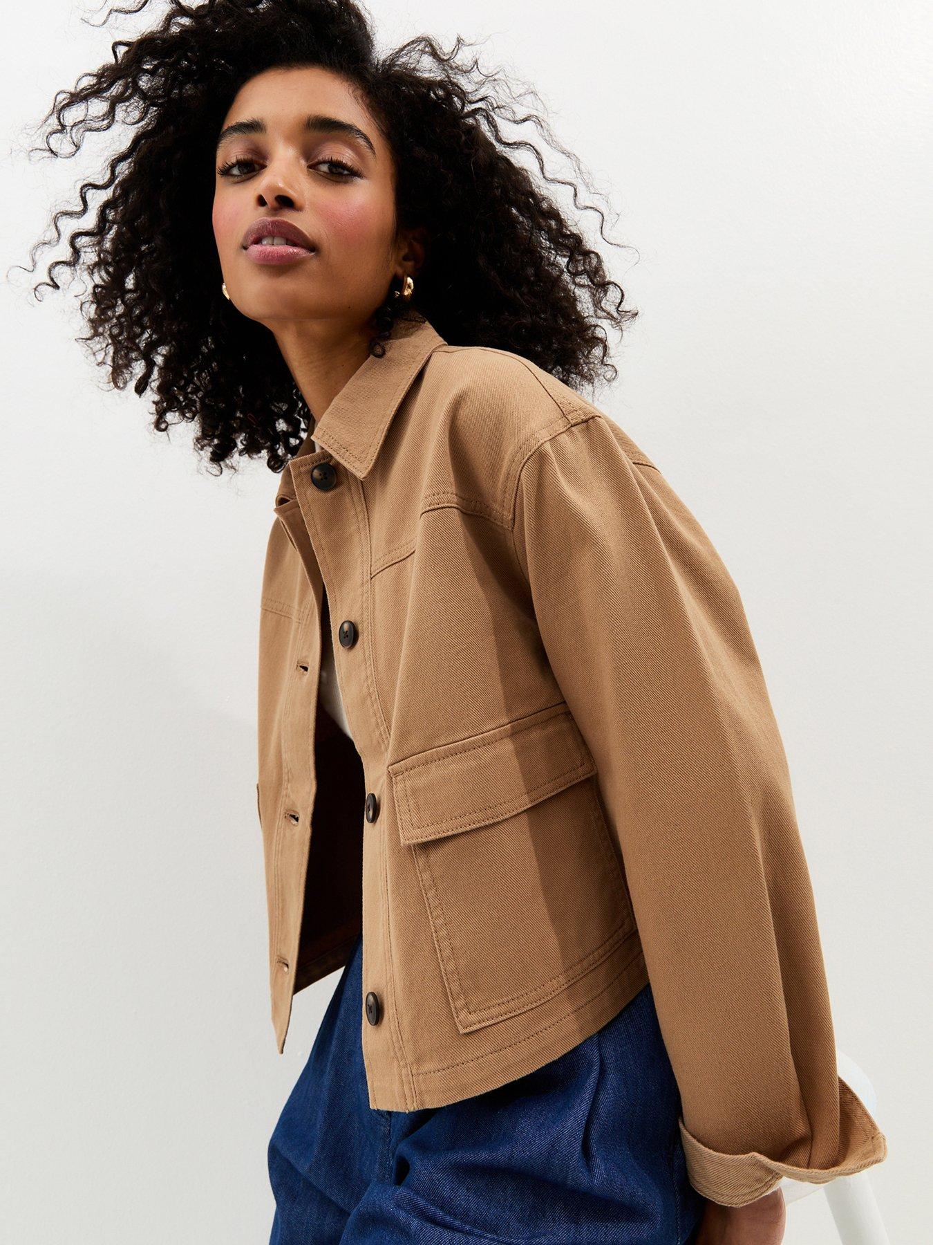 New Look Flap Pocket Cotton Shacket - Brown | Very