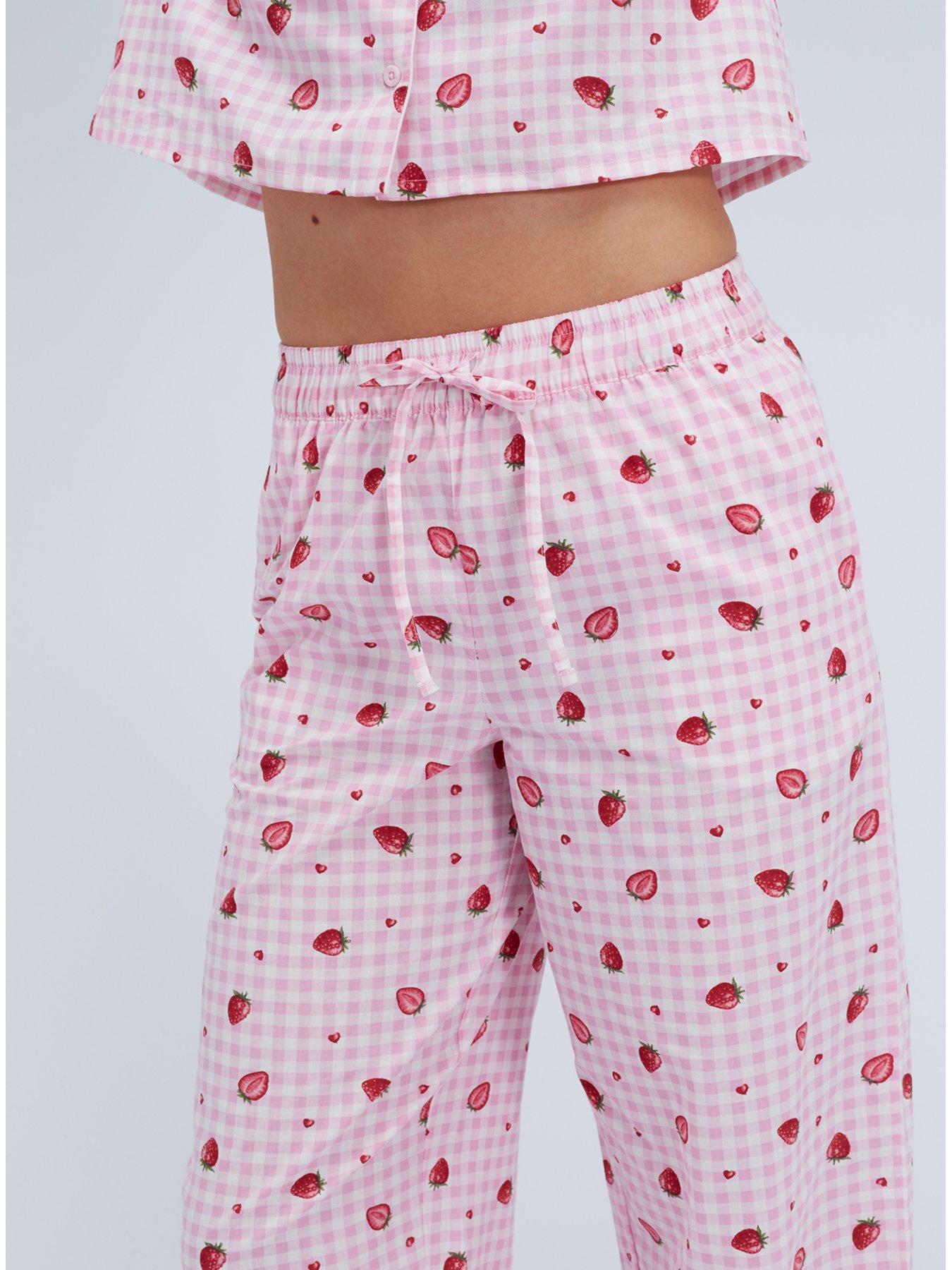 Boux Avenue Strawberry Cotton Pyjama Set - Pink | Very