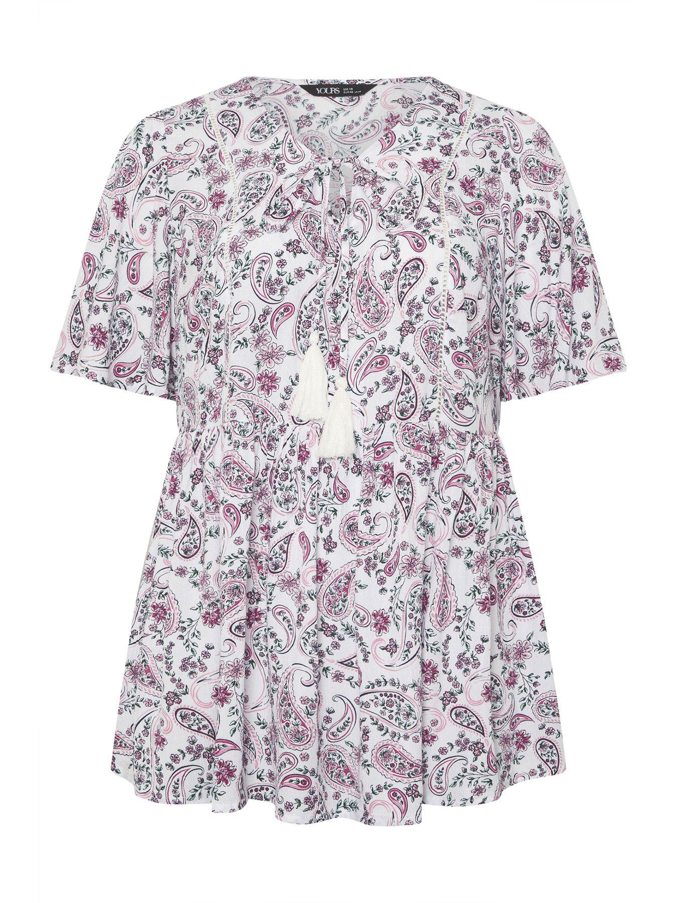 Yours Curve Short Angel Sleeve Gypsy Top | Very