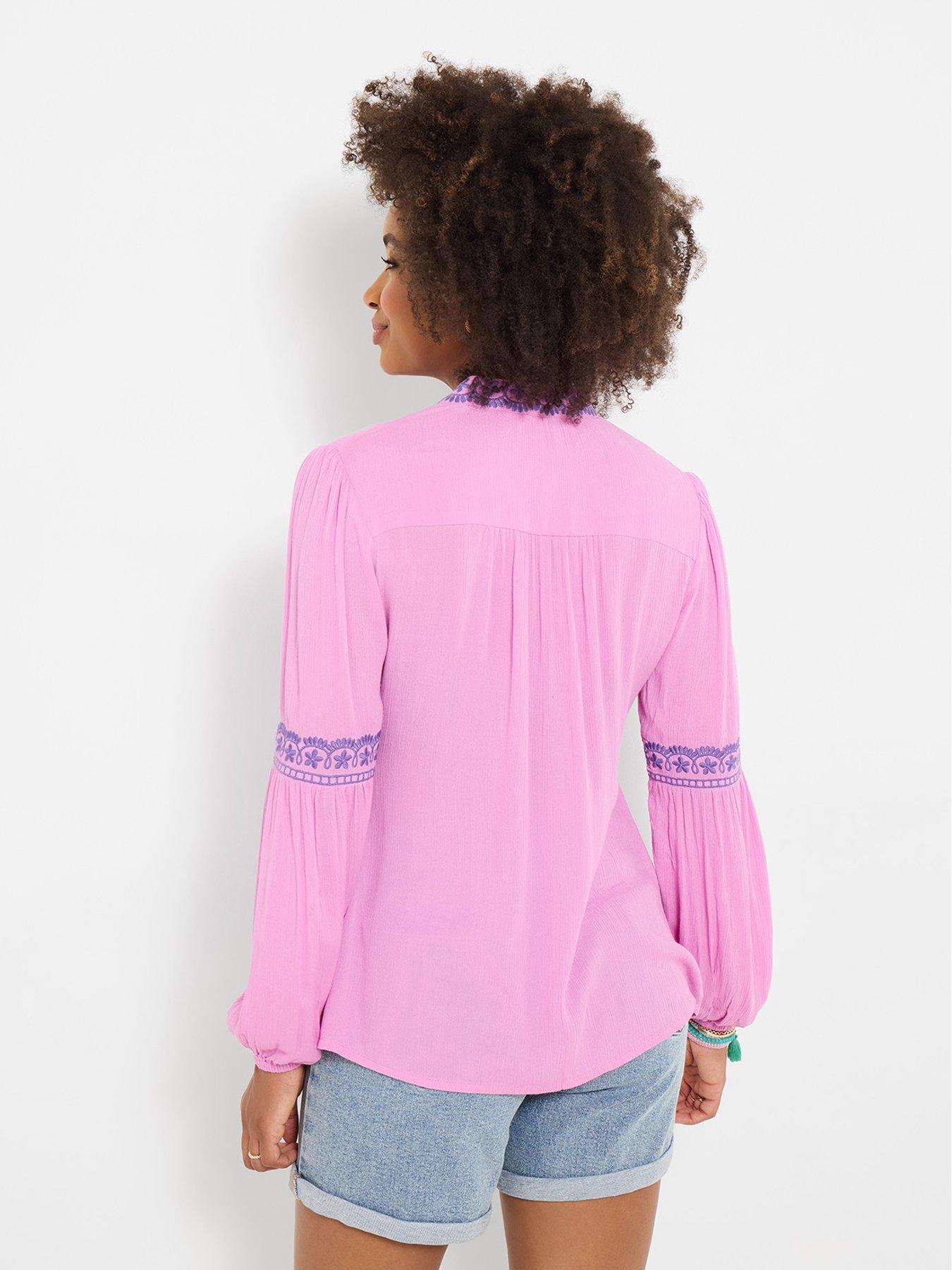 Joe Browns Essential Embroidered Summer Tunic Top - Pink | Very