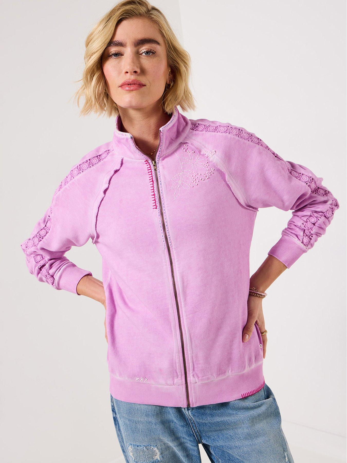 Joe Browns Free Spirit Zip Through Sweatshirt - Pink | Very