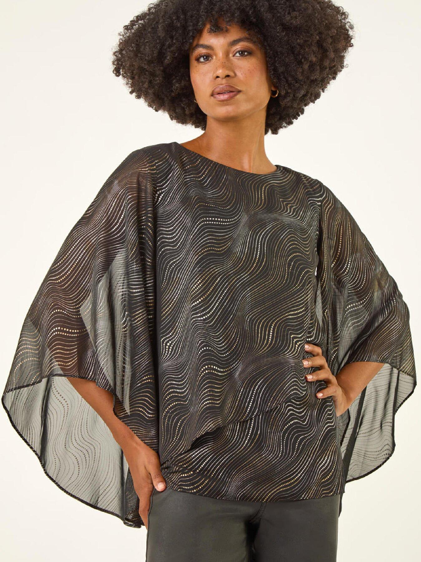 Roman Wavy Spot Foil Overlay Top | Very