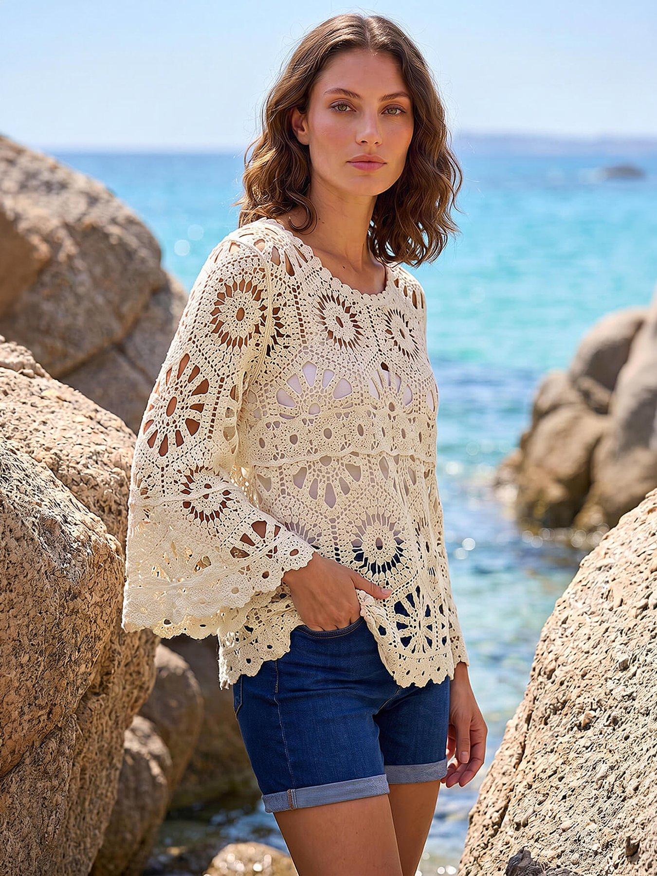 Roman Petite Crochet Top | Very
