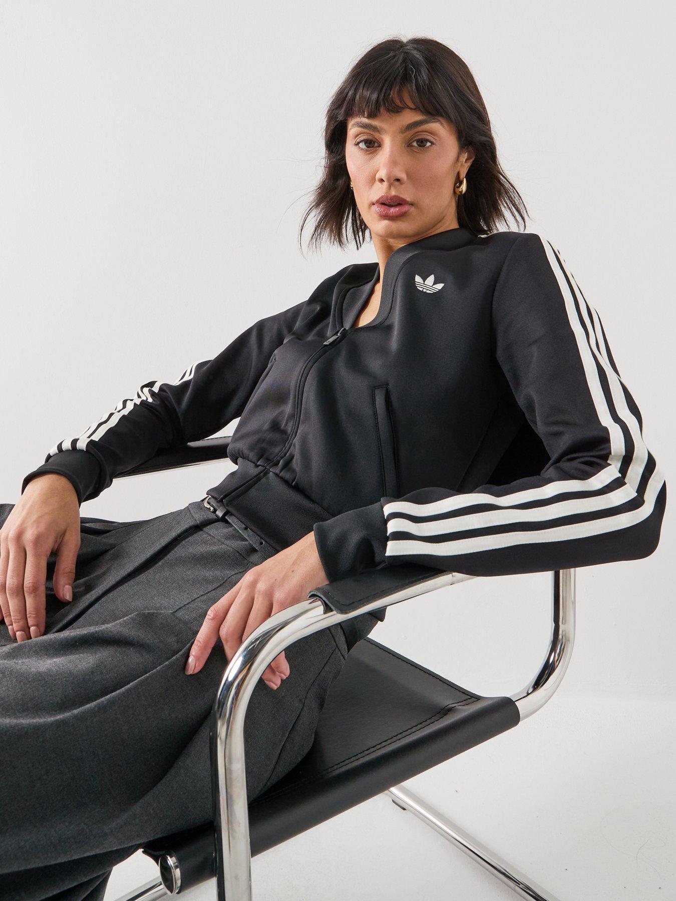 adidas Originals Women's V-Neck Super Star Track Top - Black | Very