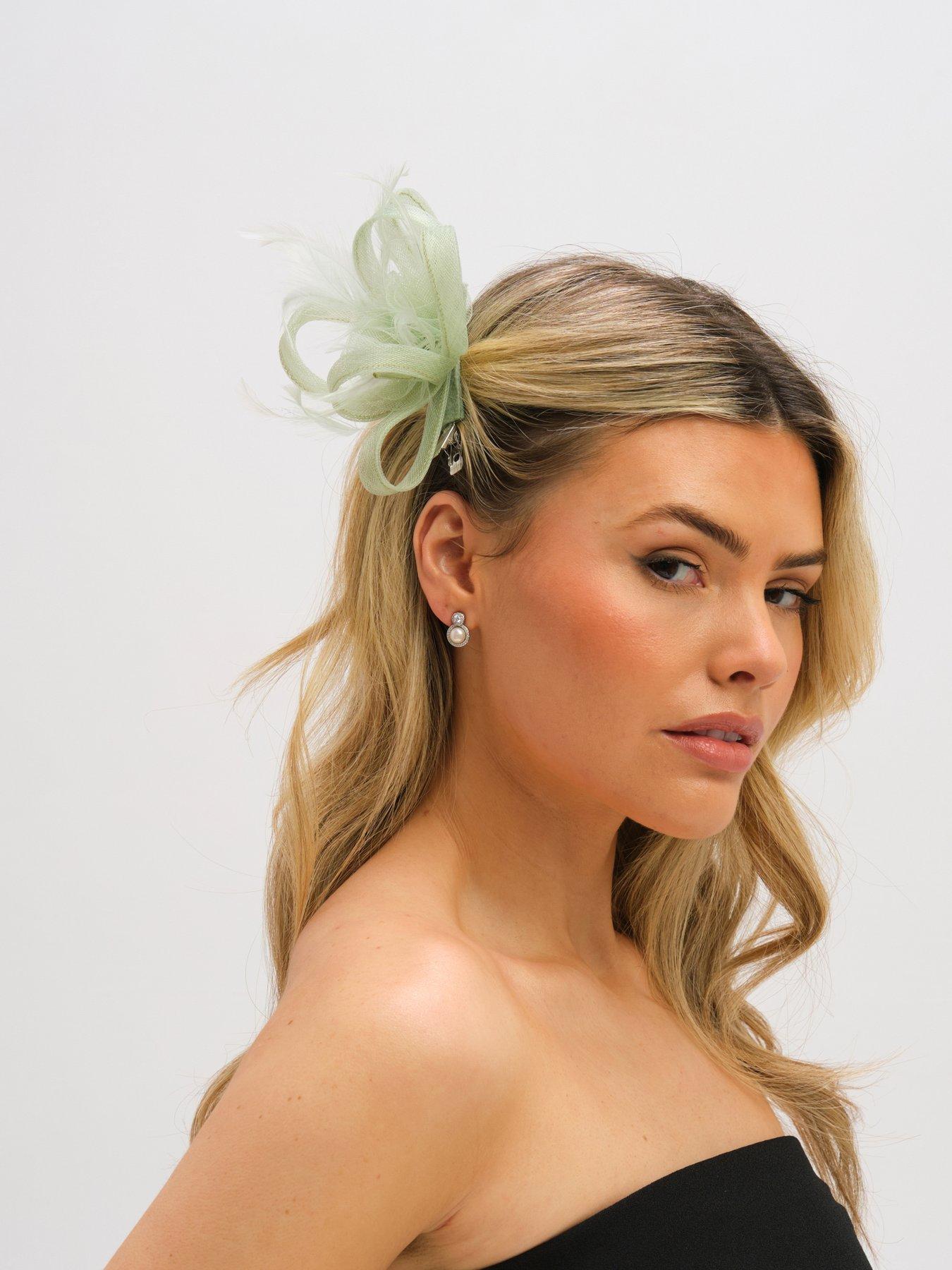Jon Richard Small Sage Green Clip Fascinator | Very