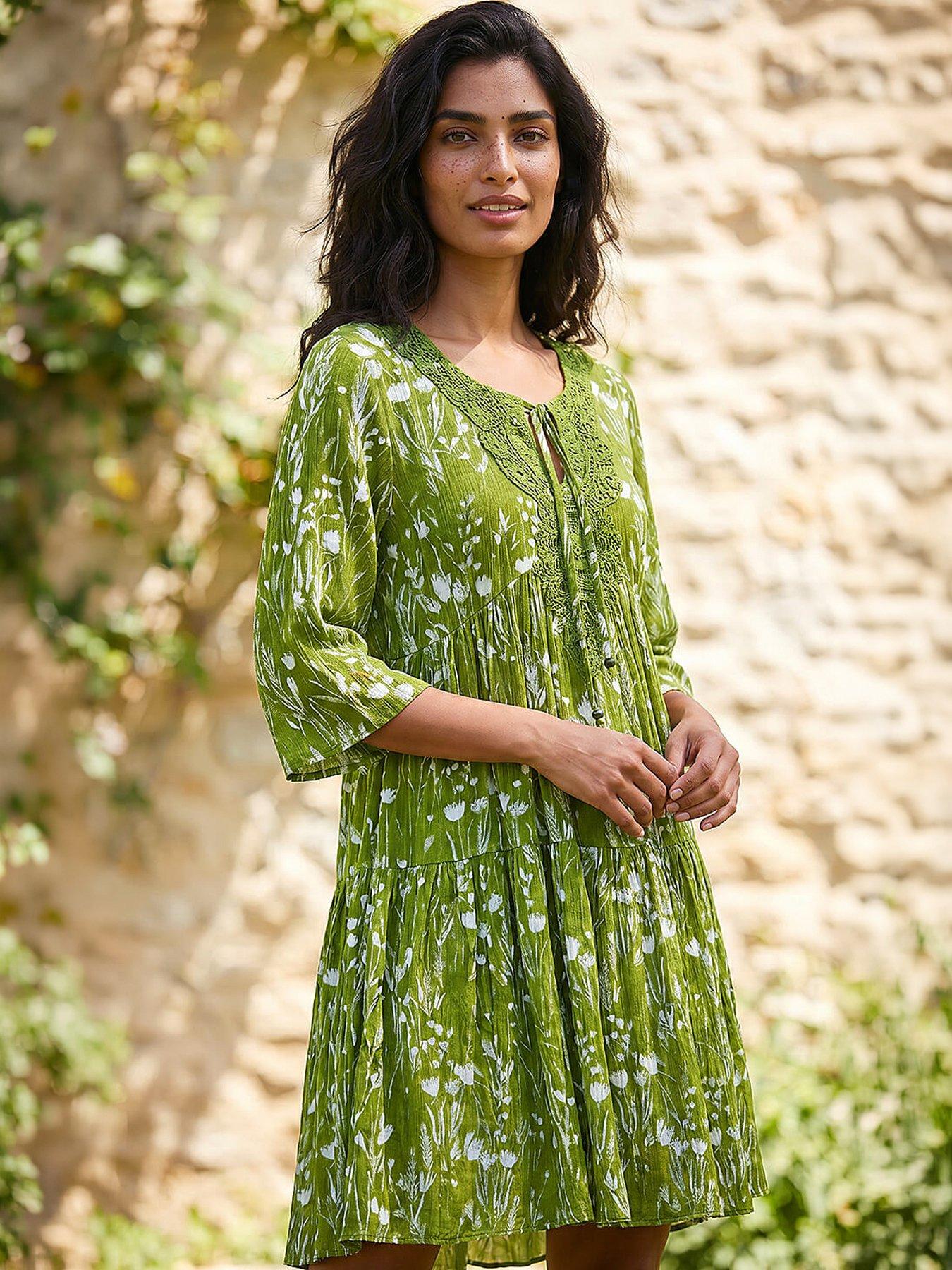 Roman Aztec Print Lace Detail Smock Dress | Very