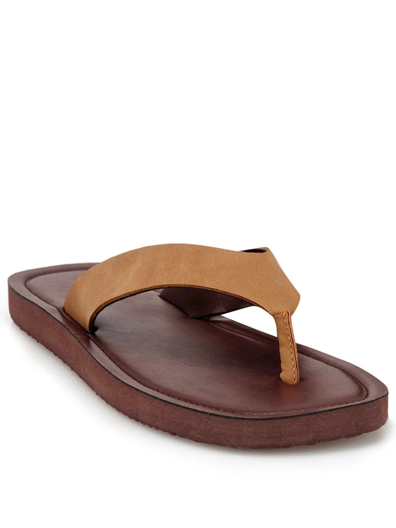 TOTES Ladies Square Toe Faux Suede Flip Flop - Tan | Very