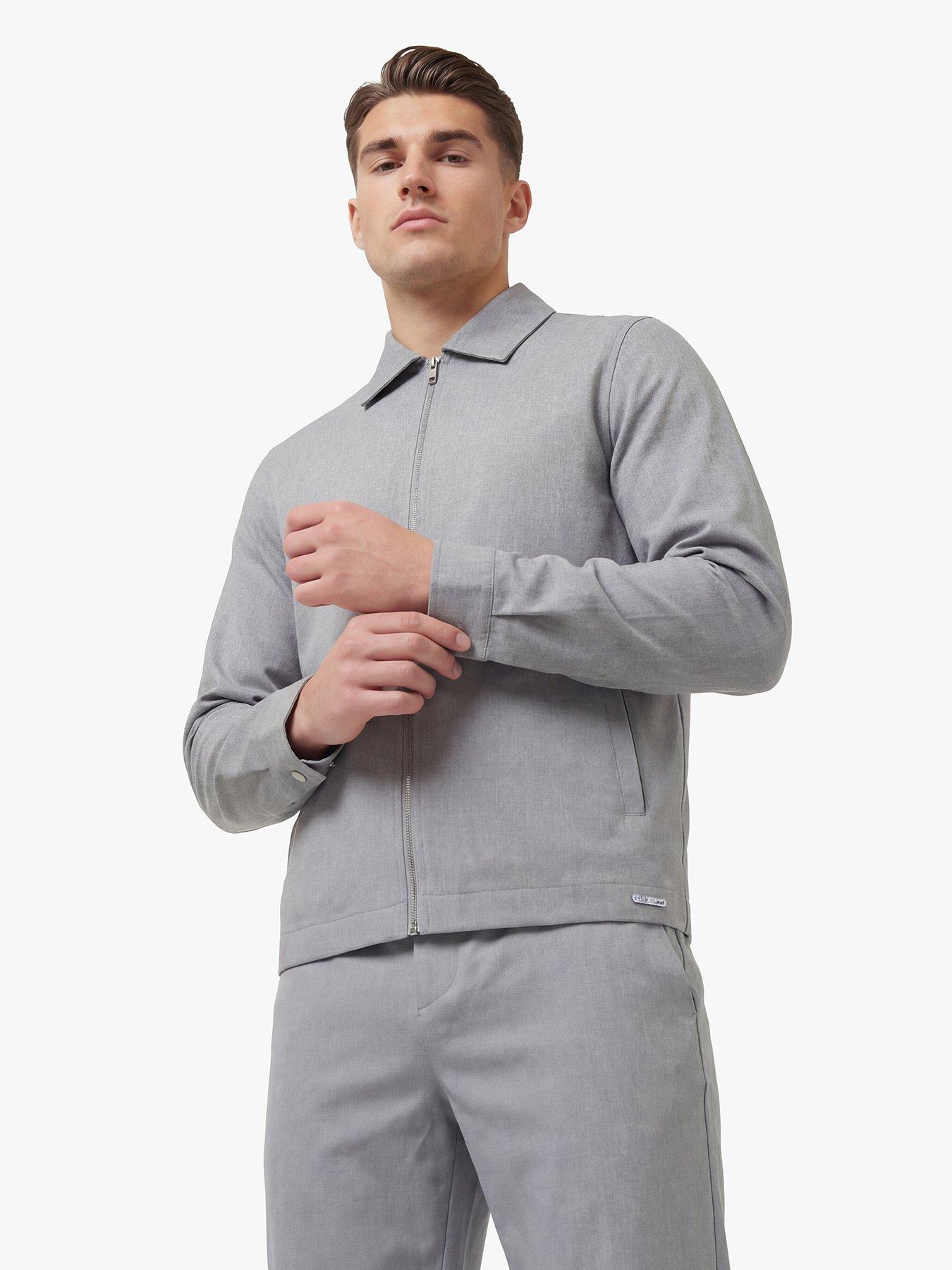 Luke 1977 Emery Smart Woven Zip Through Jacket - Light Grey | Very