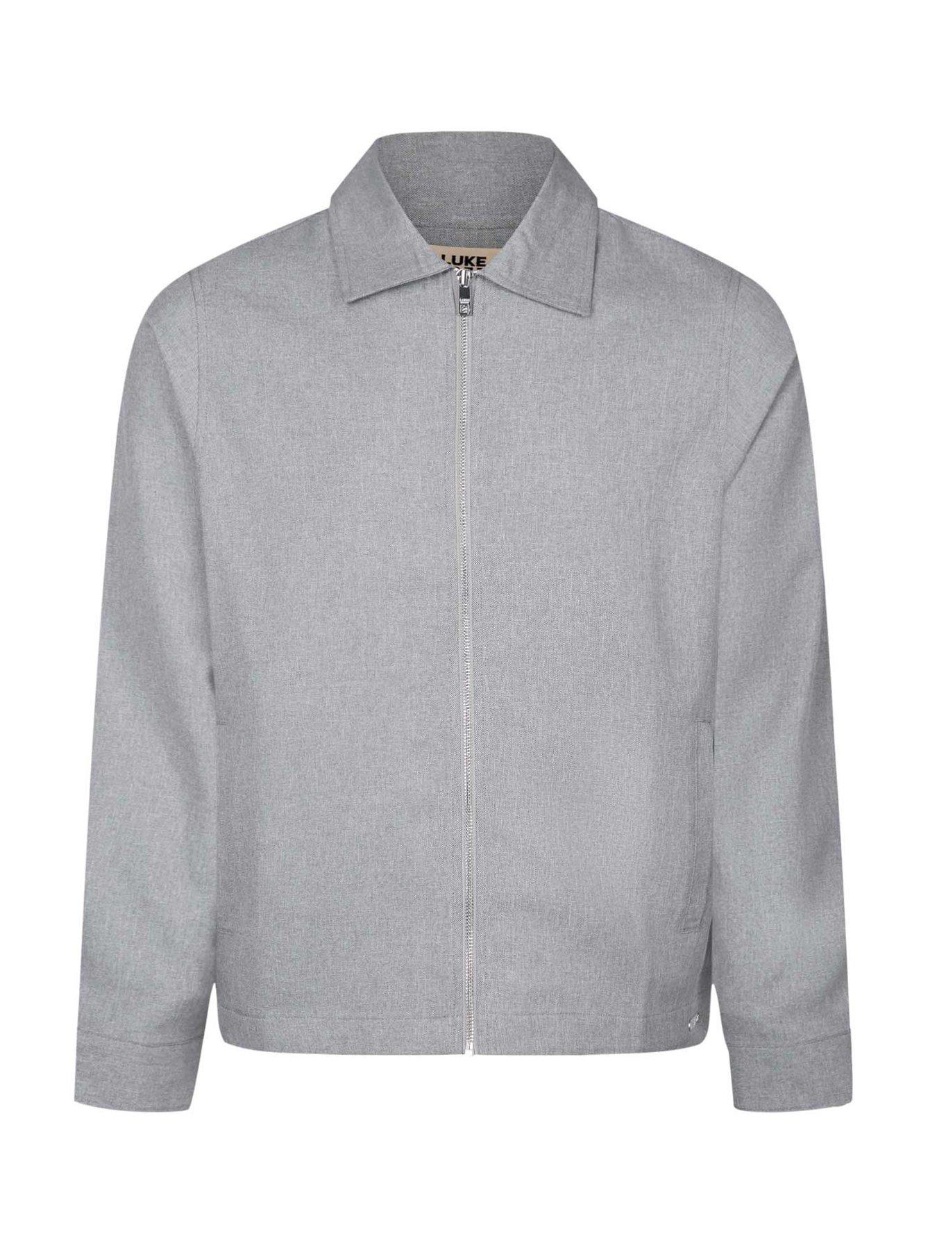 Luke 1977 Emery Smart Woven Zip Through Jacket - Light Grey | Very