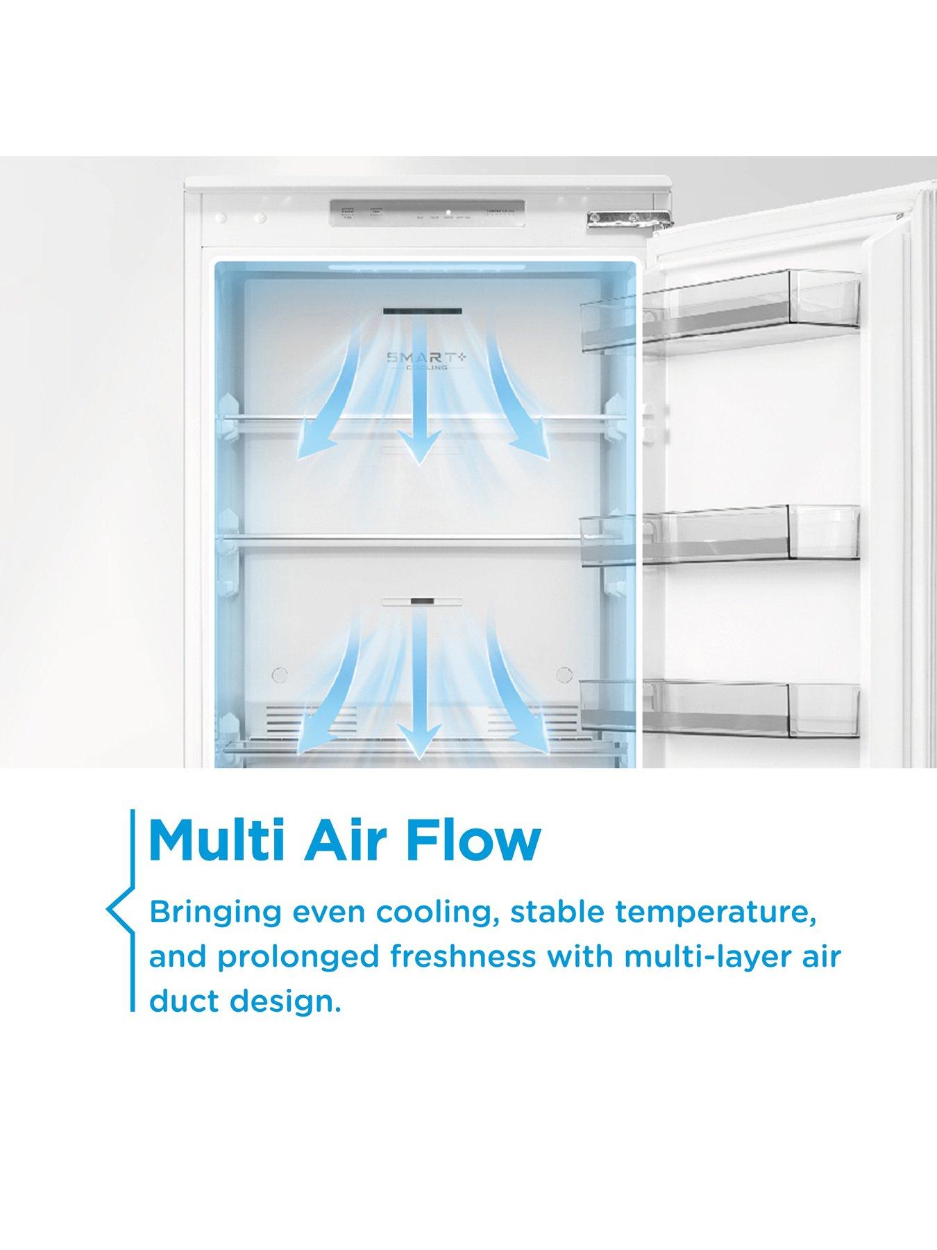 Midea MDRE423FGE01D Super Cool Technology Integrated Larder Fridge ...
