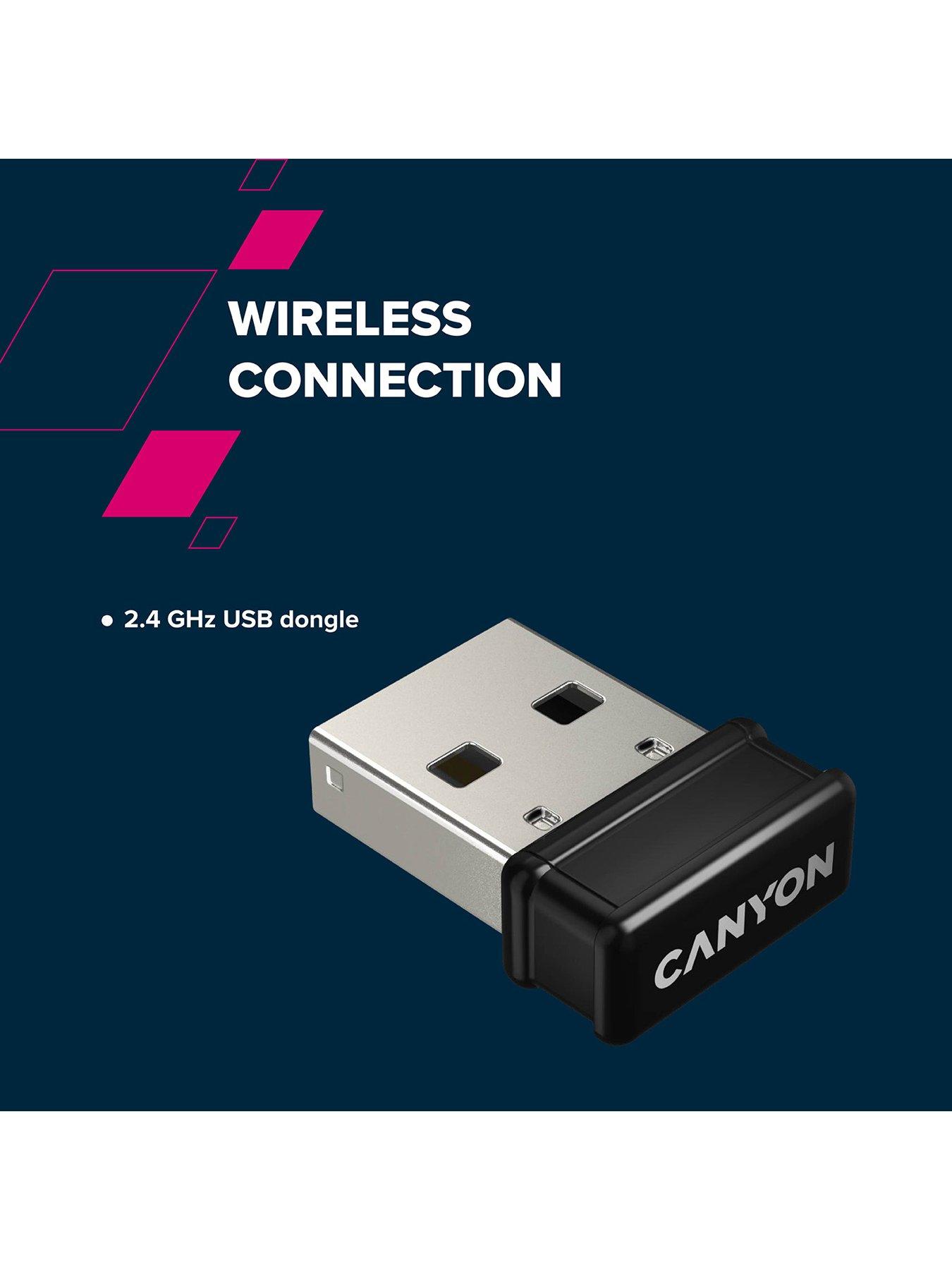 Canyon HSET-W5 Keyboard+Mouse AAA+AA Wireless White | Very