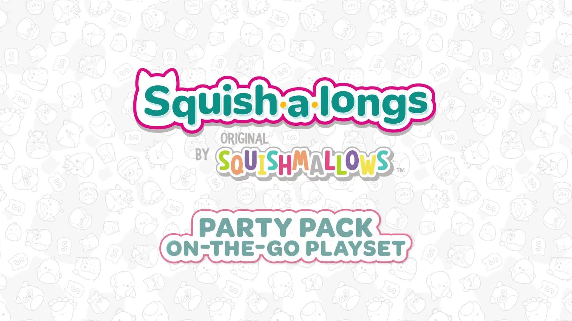 Squish-a-longs by Original Squishmallows Party Pack On-the-Go Playset ...